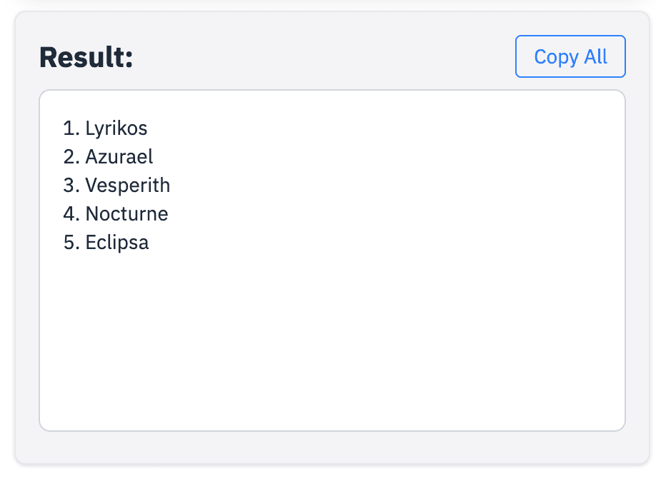 Free AI Character Name Generator (No Sign-Up Required)